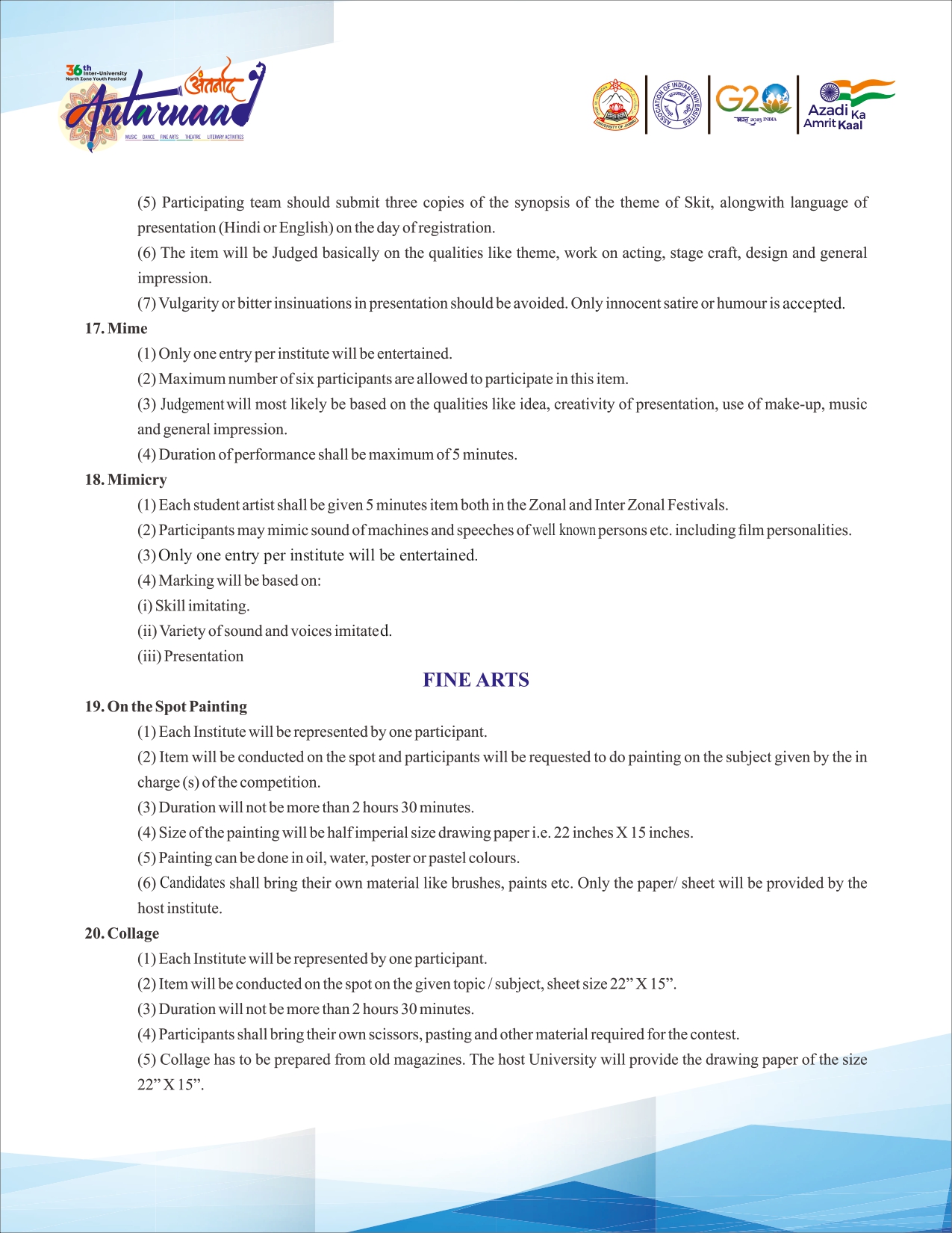 Events and Rules & Regulations | Jammu University